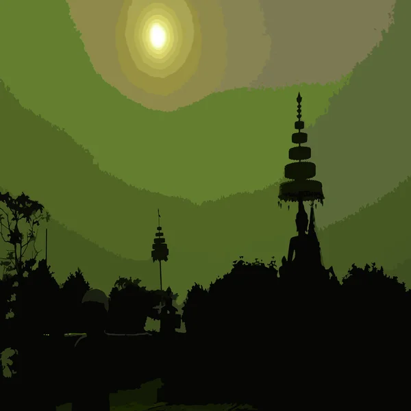 Vector: bedugul | Bedugul Bali Background — Stock Vector © mikailain ...