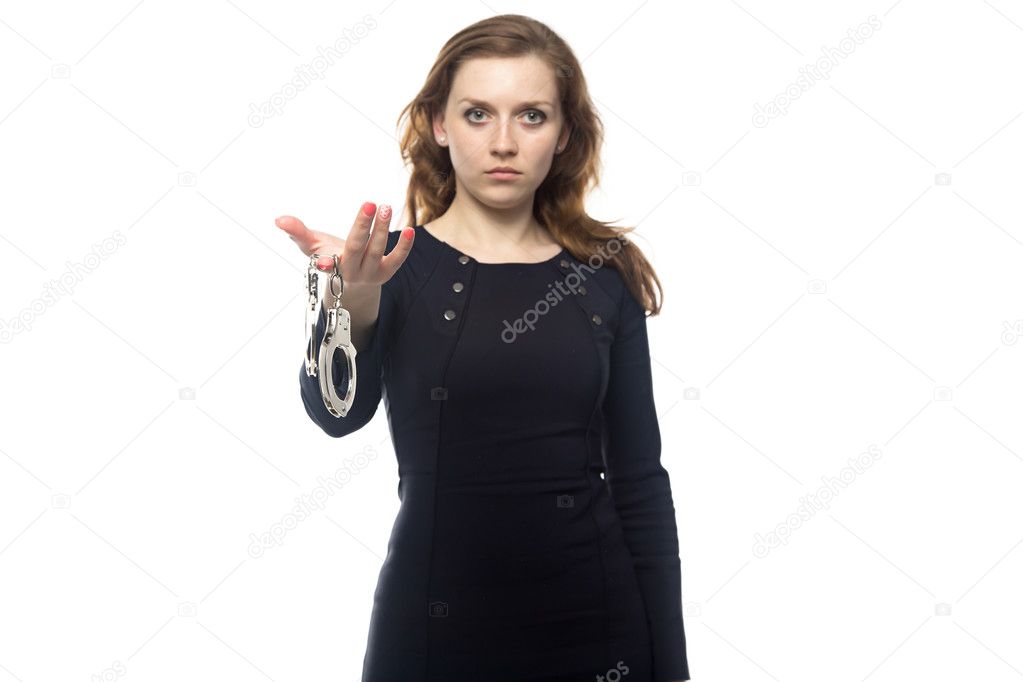 Blond woman with handcuffs Stock Photo by ©ChrisTefme 94013388