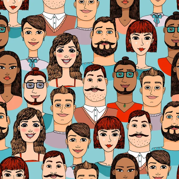 Faces in crowd Vector Art Stock Images | Depositphotos