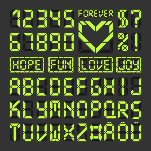 Digital dotted font display letters and numbers ⬇ Vector Image by ...