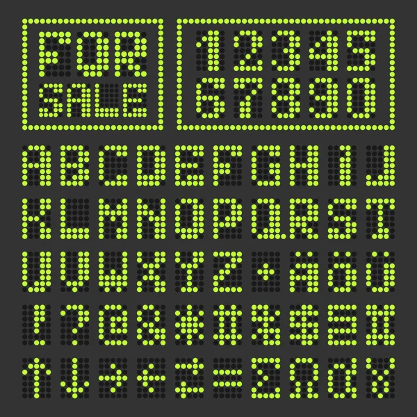 Dotted numbers | Dotted font alphabet digital letters and numbers ...