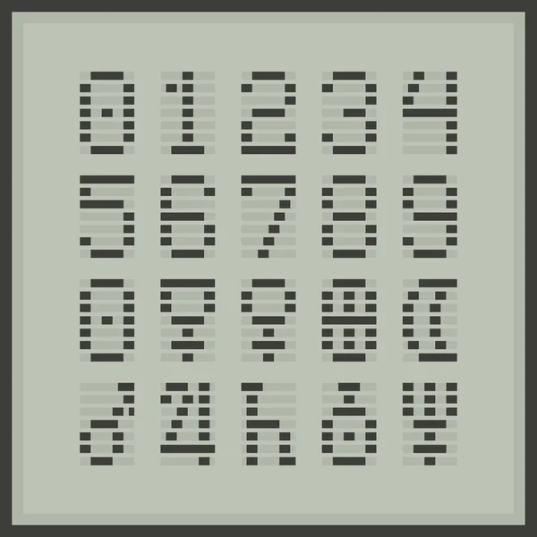 Digital dotted font display letters and numbers ⬇ Vector Image by ...