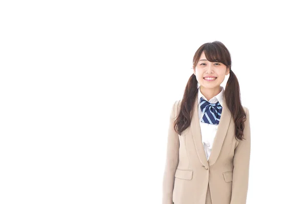 Asian Female Student Isolated White Background Stock Photo by ©maroke ...