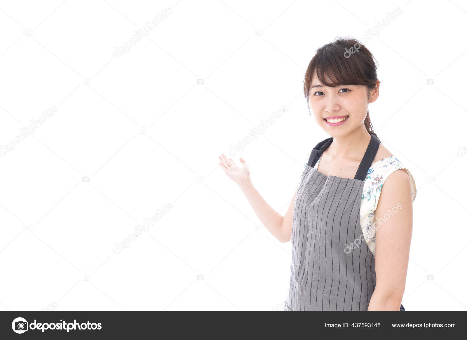 Cafe Staff Isolated White Background — Stock Photo © maroke #437593148