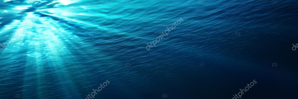 Underwater - blue shining in deep of the sea — Stock Photo © rfphoto ...