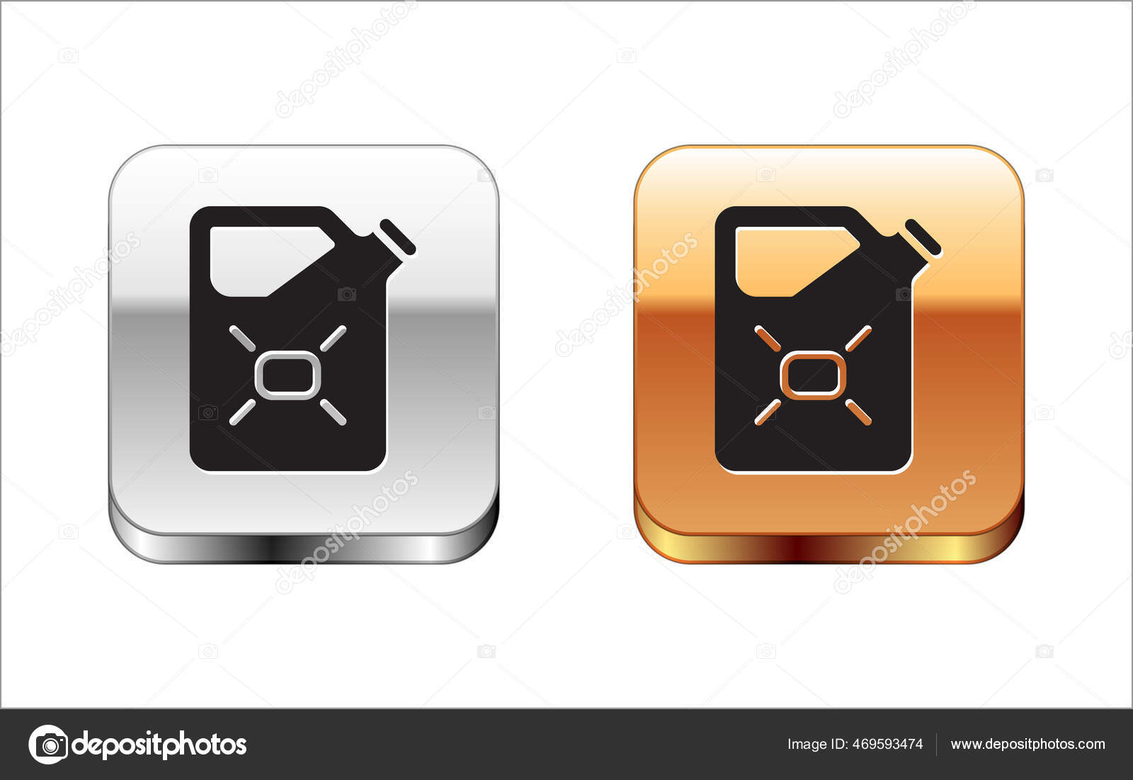 Black Canister Flammable Liquids Icon Isolated White Background Oil ...