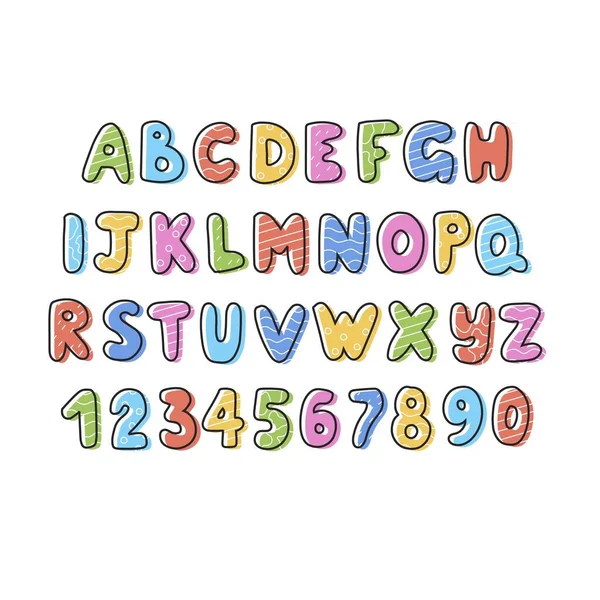 Hand drawn alphabet, letters and numbers on chalkboard background ...