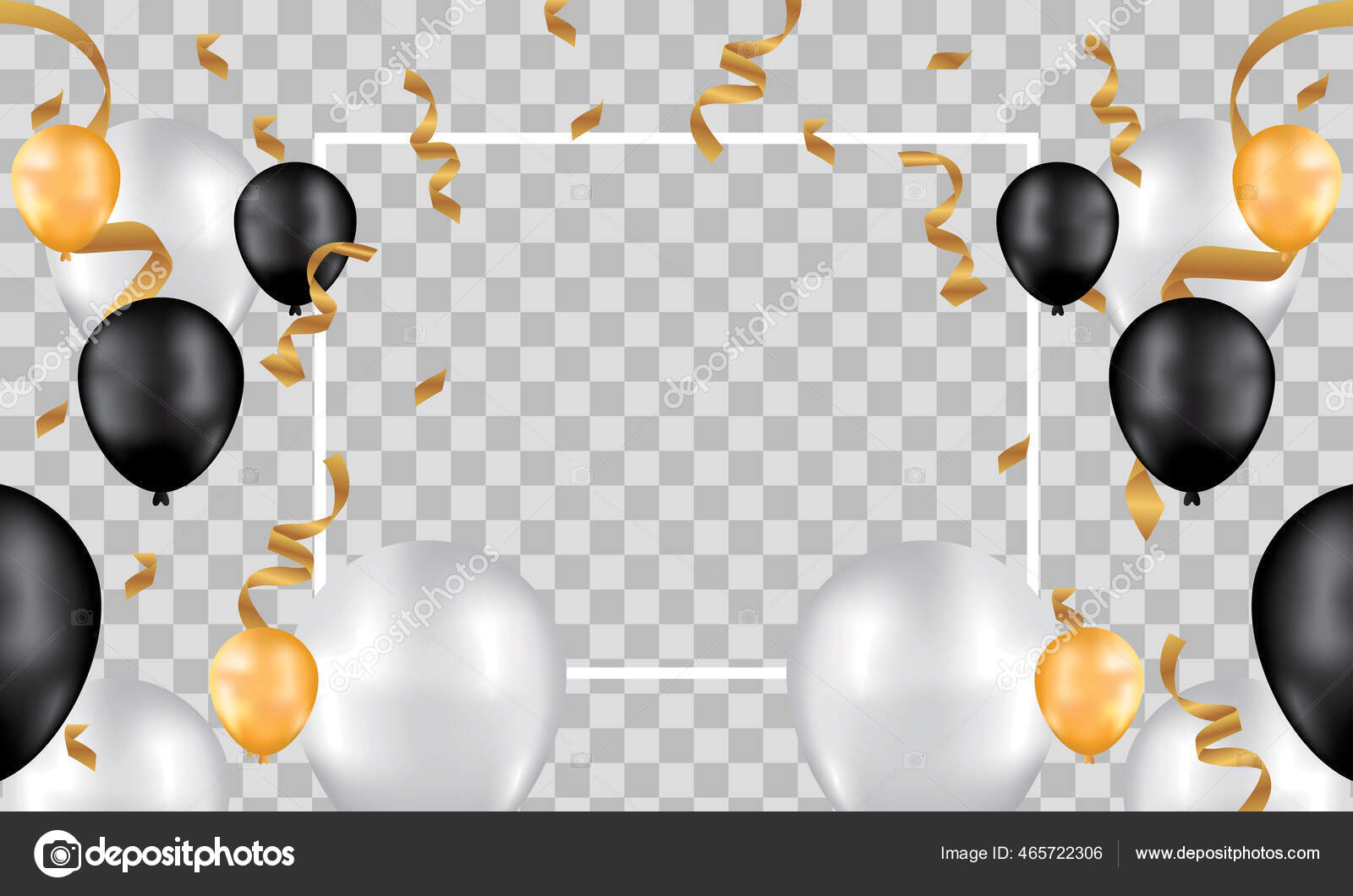 Happy Birthday Balloons White Celebration Transparent Background Stock ...