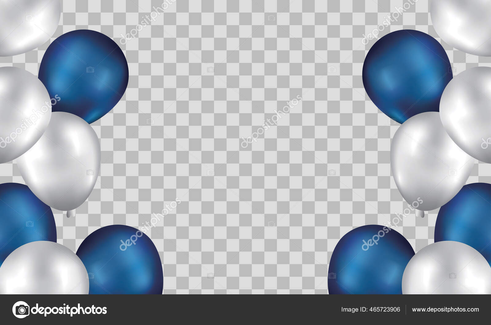 Happy Birthday Balloons White Celebration Transparent Background Stock ...