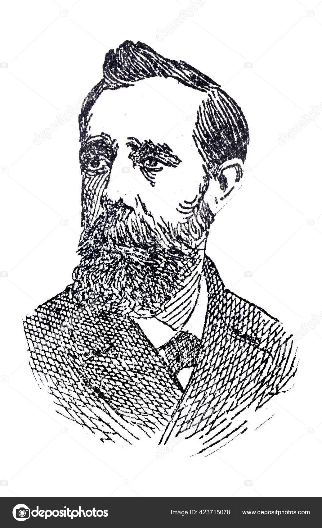 Ruperto Chapi Portrait Spanish Composer Zarzuela Revoltosa Draw Book ...