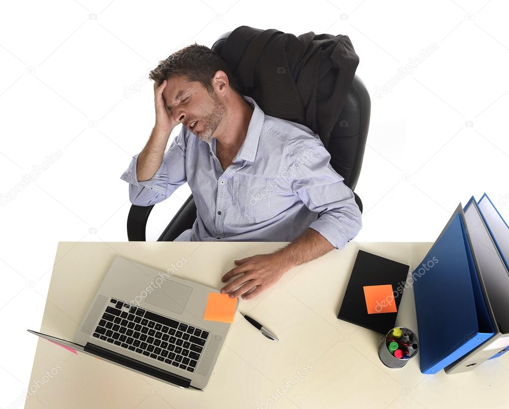 Frustrated Businessman Computer
