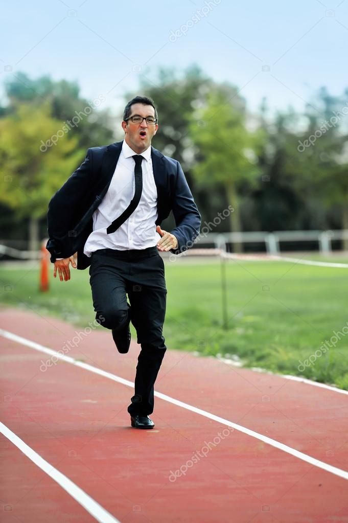 Man Running Fast