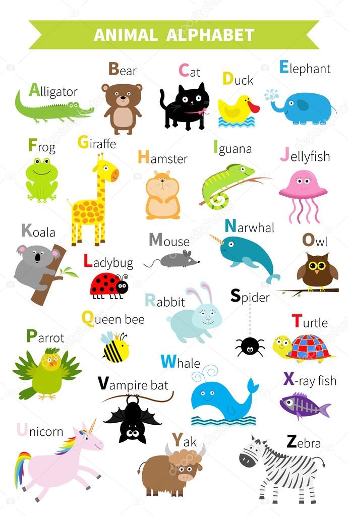 Letras Del Alfabeto De Los Animales Del Zoológico 9.700+ Zoo Animal