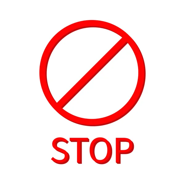 Red round stop warning sign Stock Vector Image by ©worldofvector #103935956