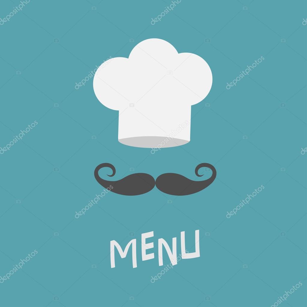 Chef hat and big mustache Stock Vector Image by ©worldofvector #111352408