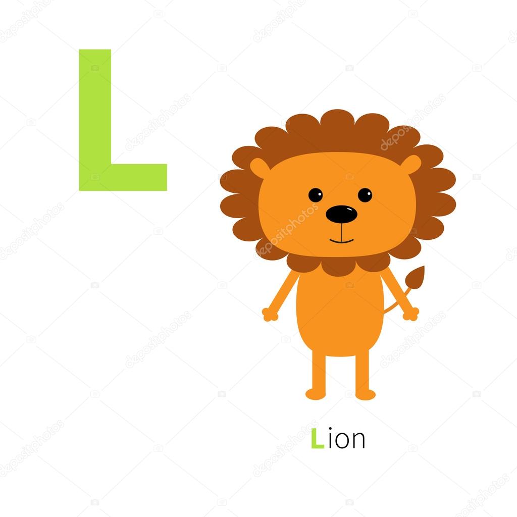 Letter L Lion Zoo alphabet Stock Vector Image by ©worldofvector #97752282