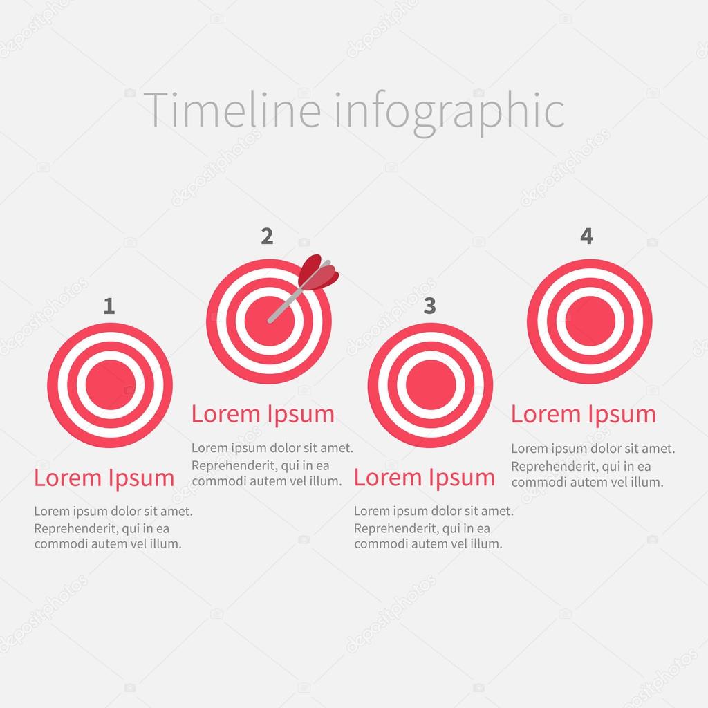 Timeline Infographic with circle targets Stock Vector Image by ...
