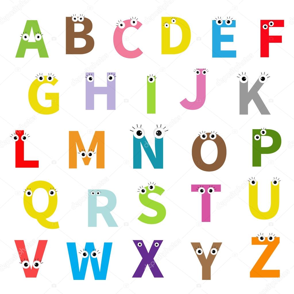 Letras infantiles del alfabeto . Vector de stock #98574492 de ...