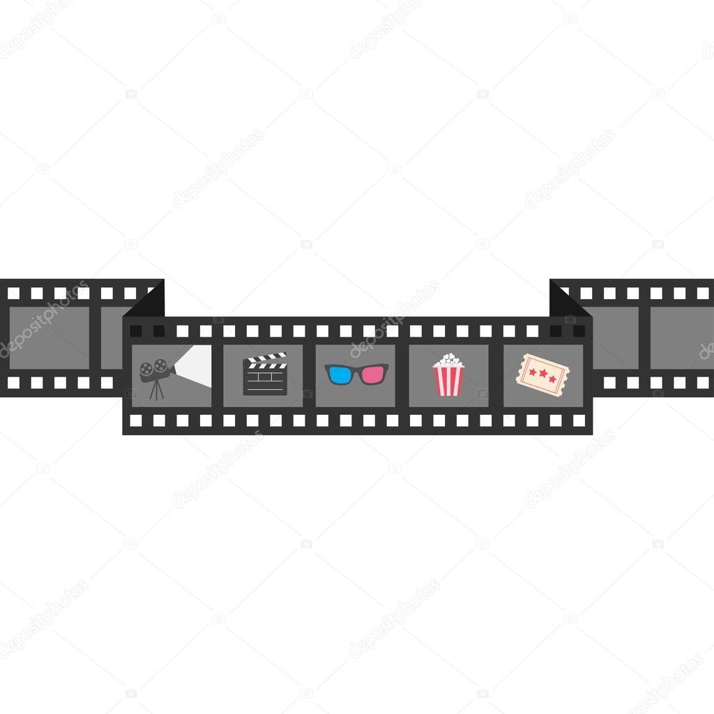 Film strip icon set. Stock Vector Image by ©worldofvector #99721828