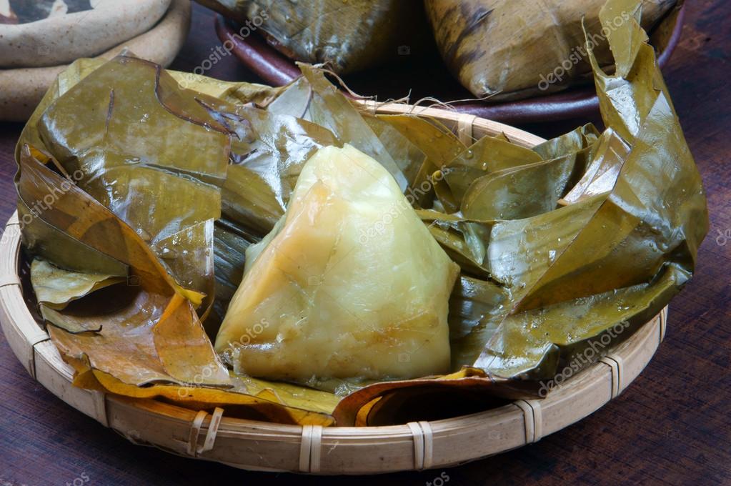 Vietnamese food, pyramid rice dumpling Stock Photo by ©xuanhuongho 62485893