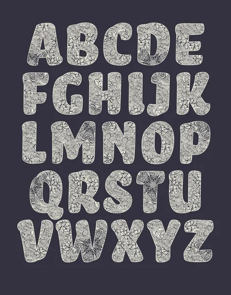 Lettersalphabet, letters filled with pattern Stock Vector Image by ...