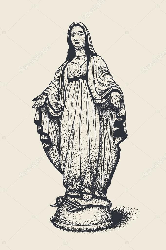 Blessed Virgin Mary Stock Vector Image By ©greenvalley 110887764