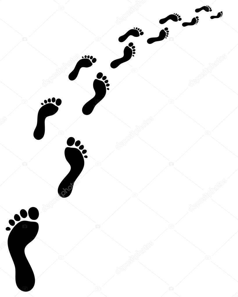 Footsteps, turn right Stock Vector Image by ©ratkomat #63152849