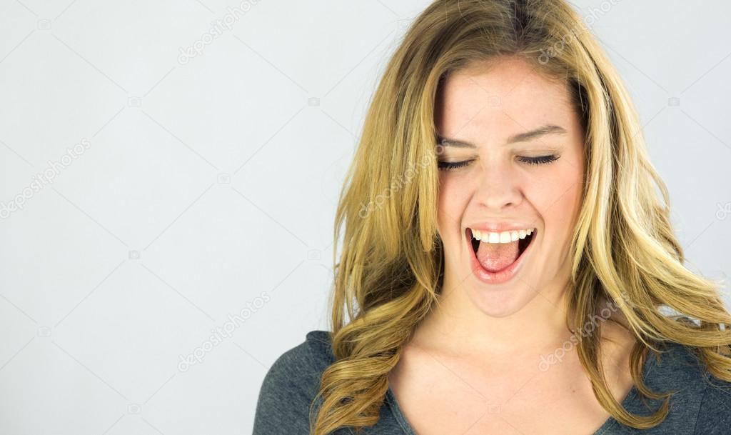 Woman furious screaming Stock Photo by ©Bruno135 111388358