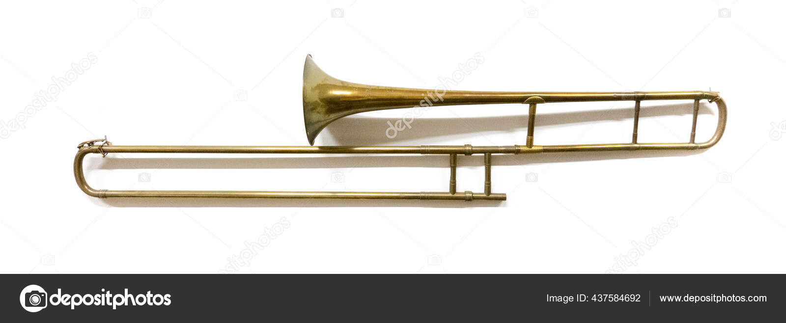 Trombone White Background — Stock Photo © Bruno135 #437584692