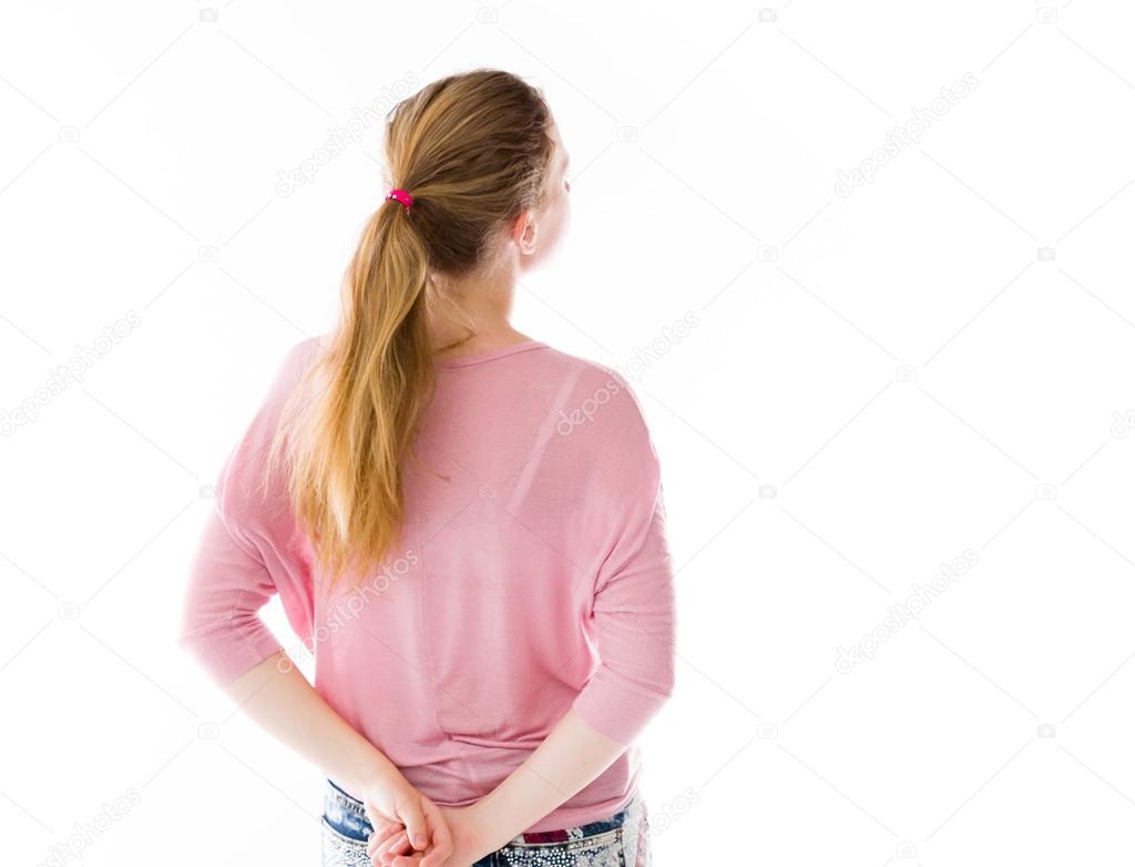 Model back looking behind Stock Photo by ©Bruno135 56356751