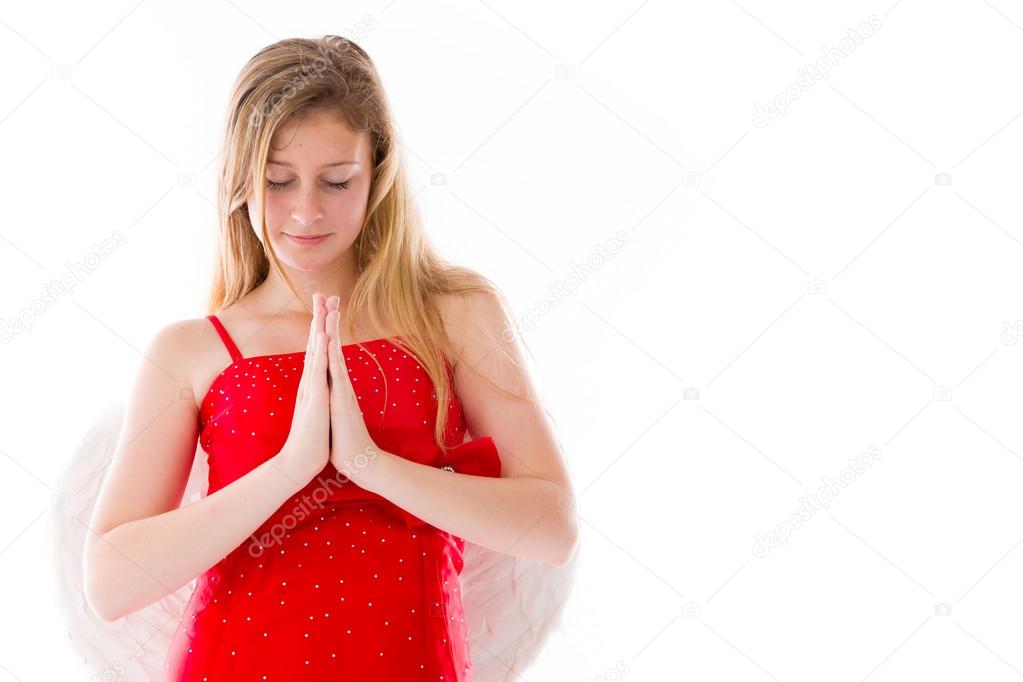 Model praying — Stock Photo © Bruno135 #56360059