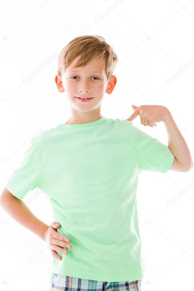 Child Pointing To Himself