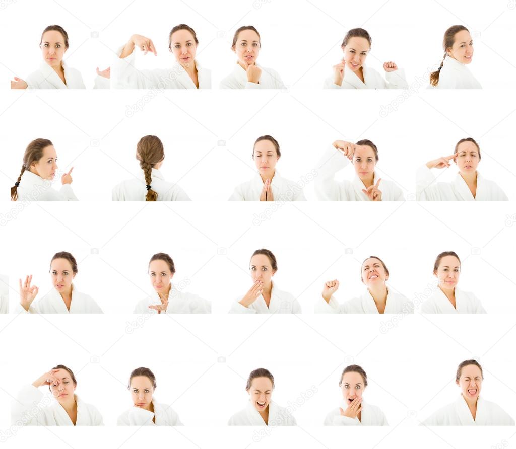 Collage of different facial expressions — Stock Photo © Bruno135 #75239853