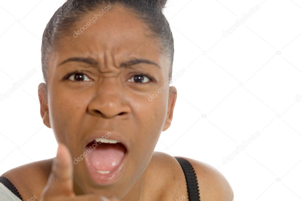 Model angry scolding and pointing Stock Photo by ©Bruno135 78698050
