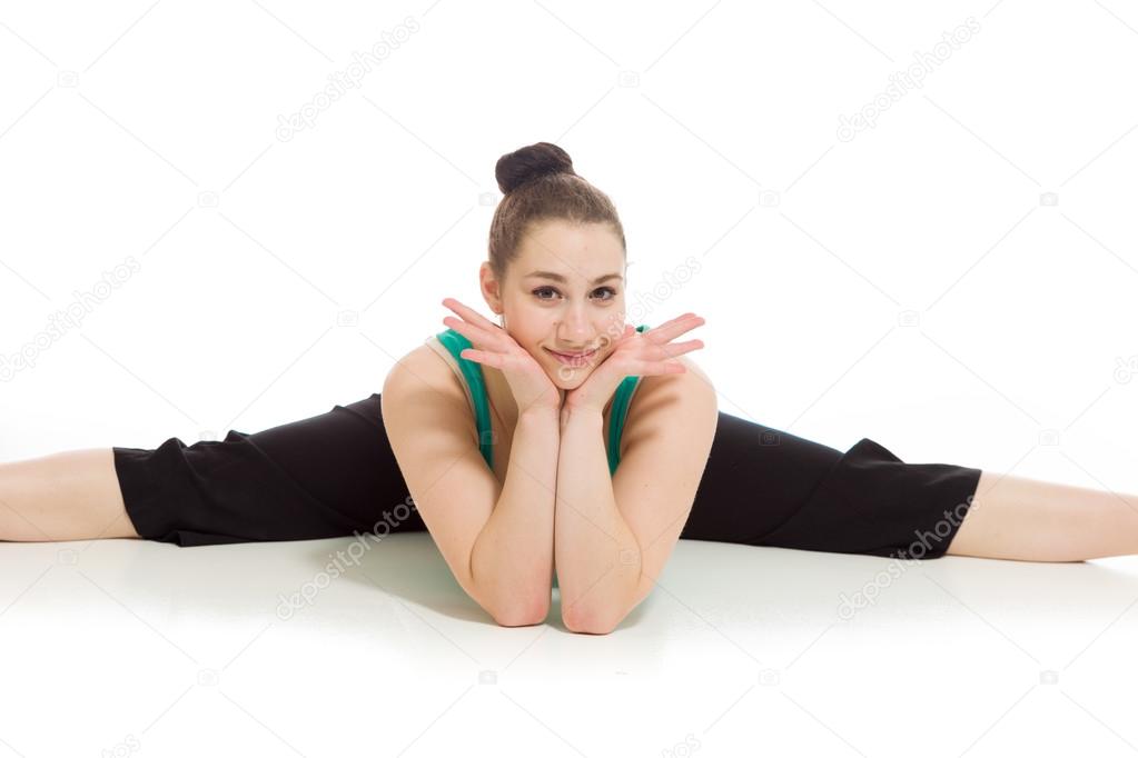 Gymnastic Model stretching Stock Photo by ©Bruno135 78805316