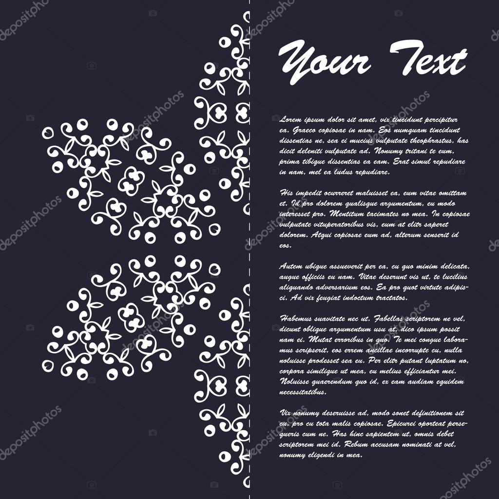 Vintage style brochure template design with modern art eastern elements ...