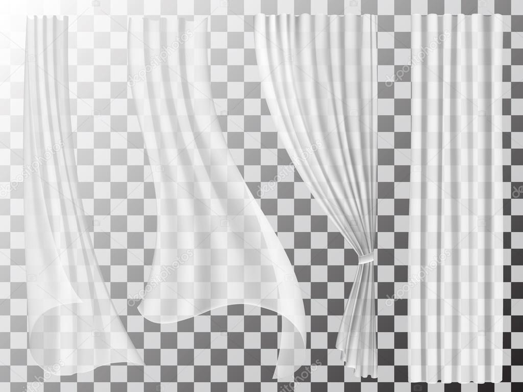 Set of transparent curtains — Stock Vector © belikovand #103525430