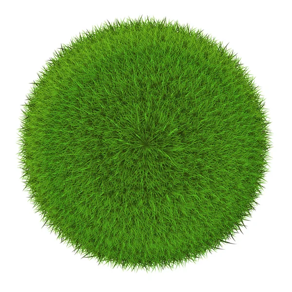 Green grass sphere on a blue clear background Stock Vector Image by ...