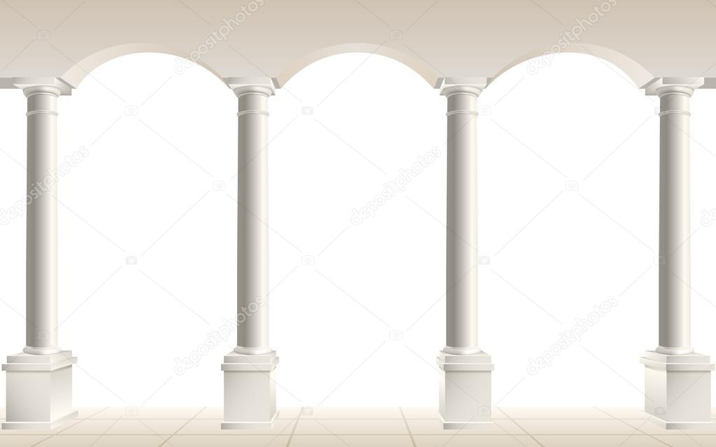 Arch and columns on white Stock Vector Image by ©belikovand #78221296