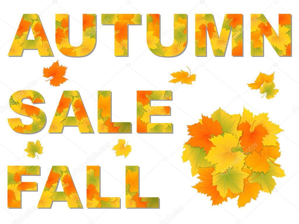 Words from autumn leaves — Stock Vector © belikovand #82831364