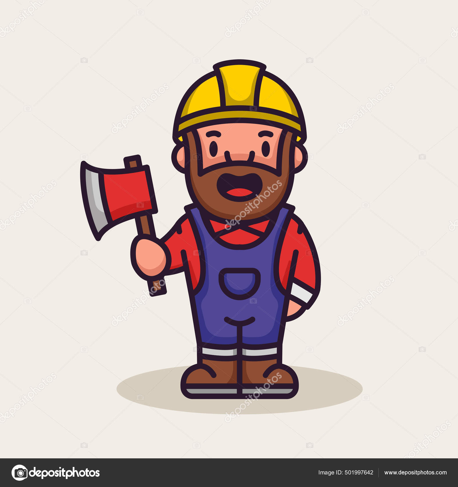 Carpintero Lindo Ilustración Del Vector Vector de stock por ©Guavanaboy ...