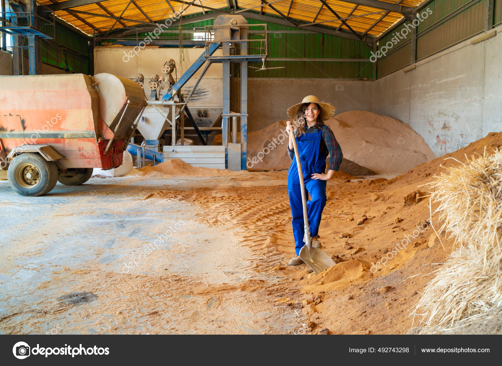 Farming Pitchfork In Hay