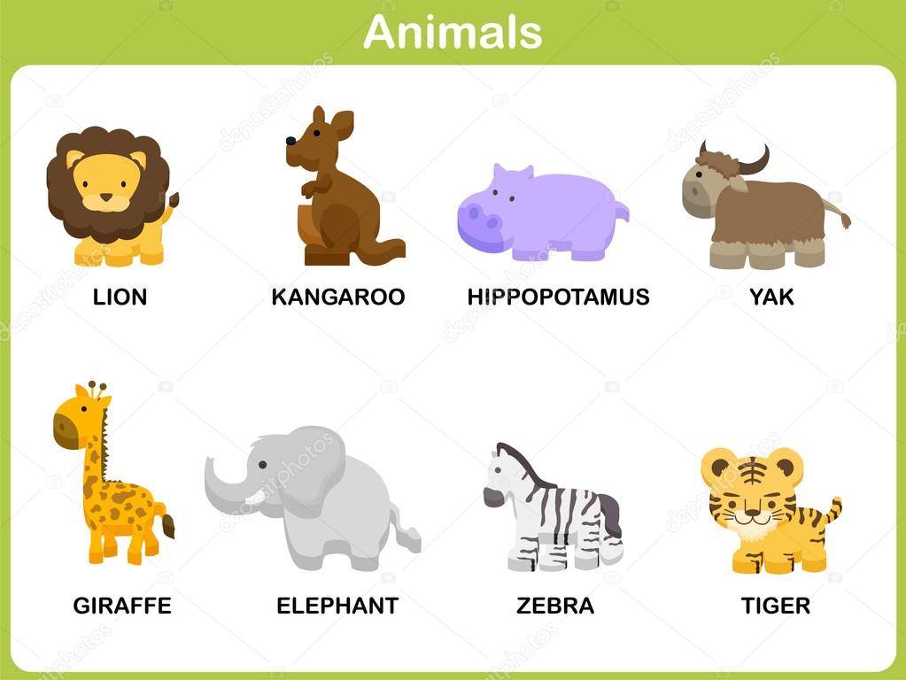 Fotos: animales para niños | Lindo vector Set de animales para niños ...