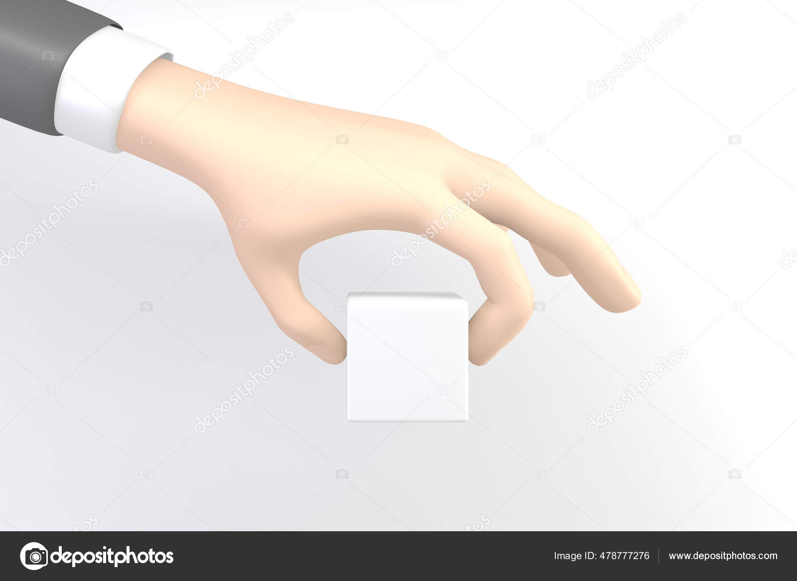Hand Picking Small White Box Rendering — Stock Photo © Minny0012011 ...