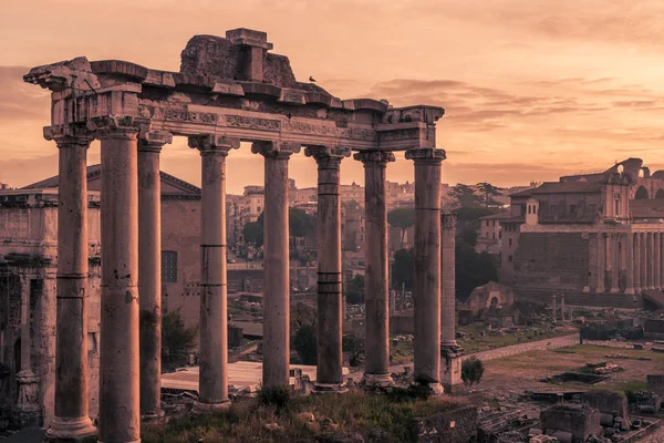 Rome, Italy:Temple of Saturn n the Roman Forum - Stock Image - Everypixel