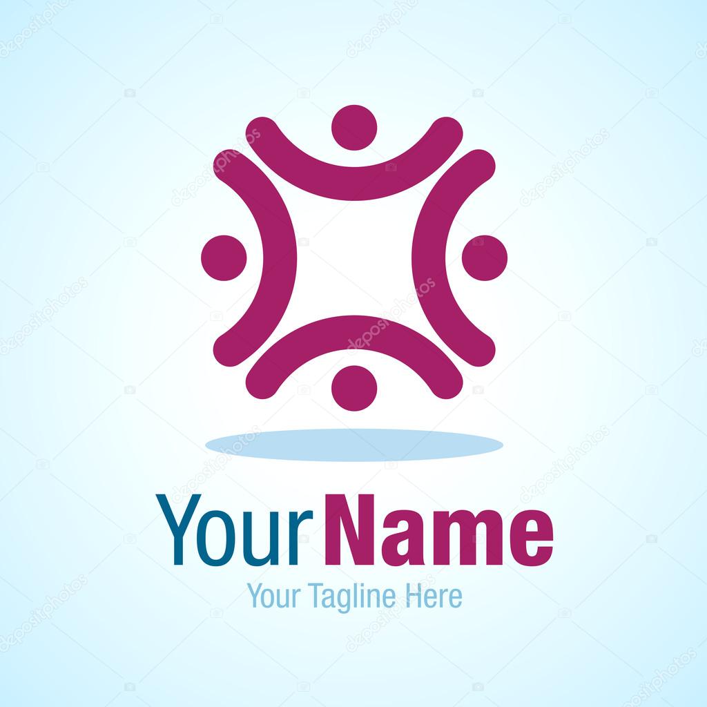 Feliz círculo familiar diseño gráfico social icono del logotipo 2025