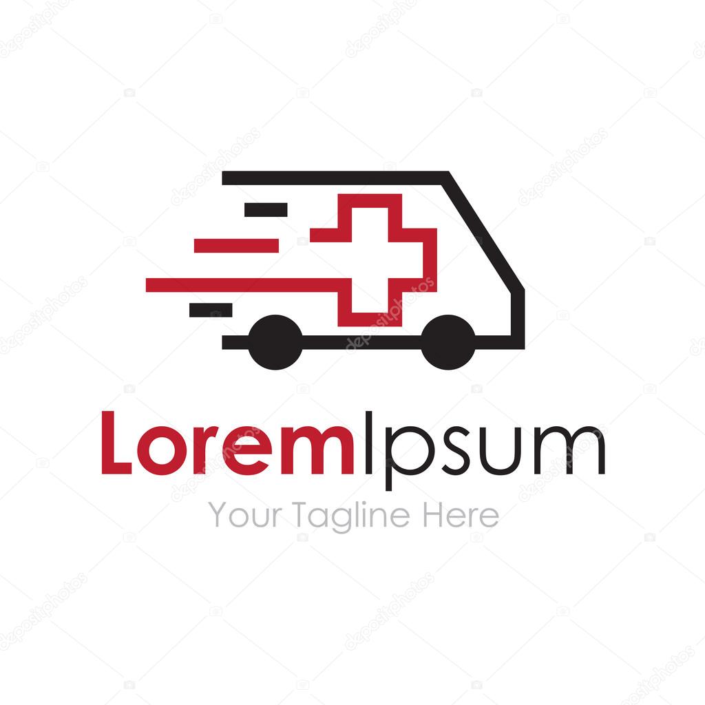 Krankenwagen Logo Design Premium Vector | Ambulance Vector Logo Design
