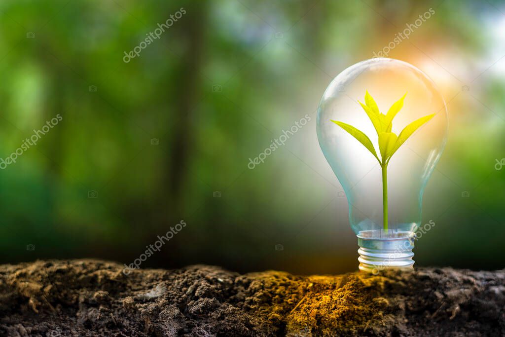 Ilustración 3D Concepto de energía renovable Día de la Tierra o ...