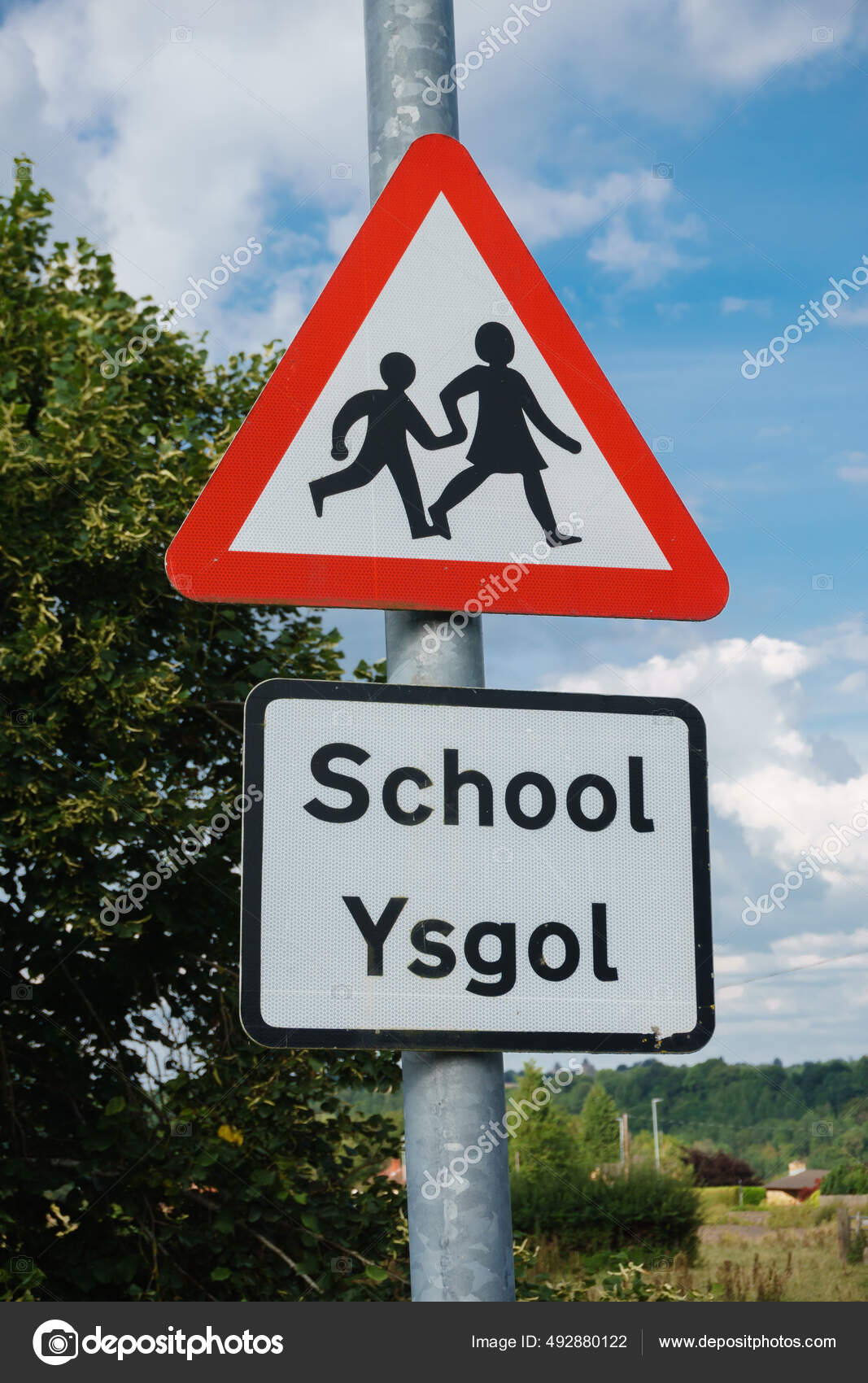 Señal De Cruce De Zona Escolar