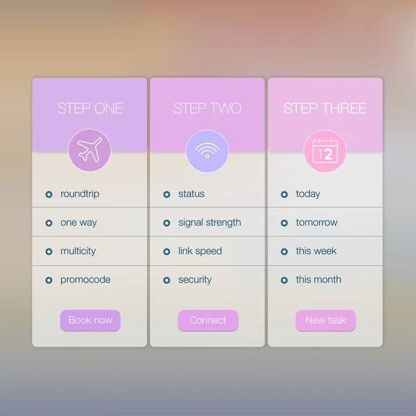 Modern user interface screen template for mobile smart phone or web ...